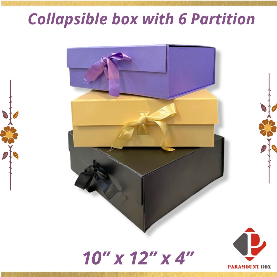 Collapsible Box with 6 Partition (10”x12”x4”) – Packageworld